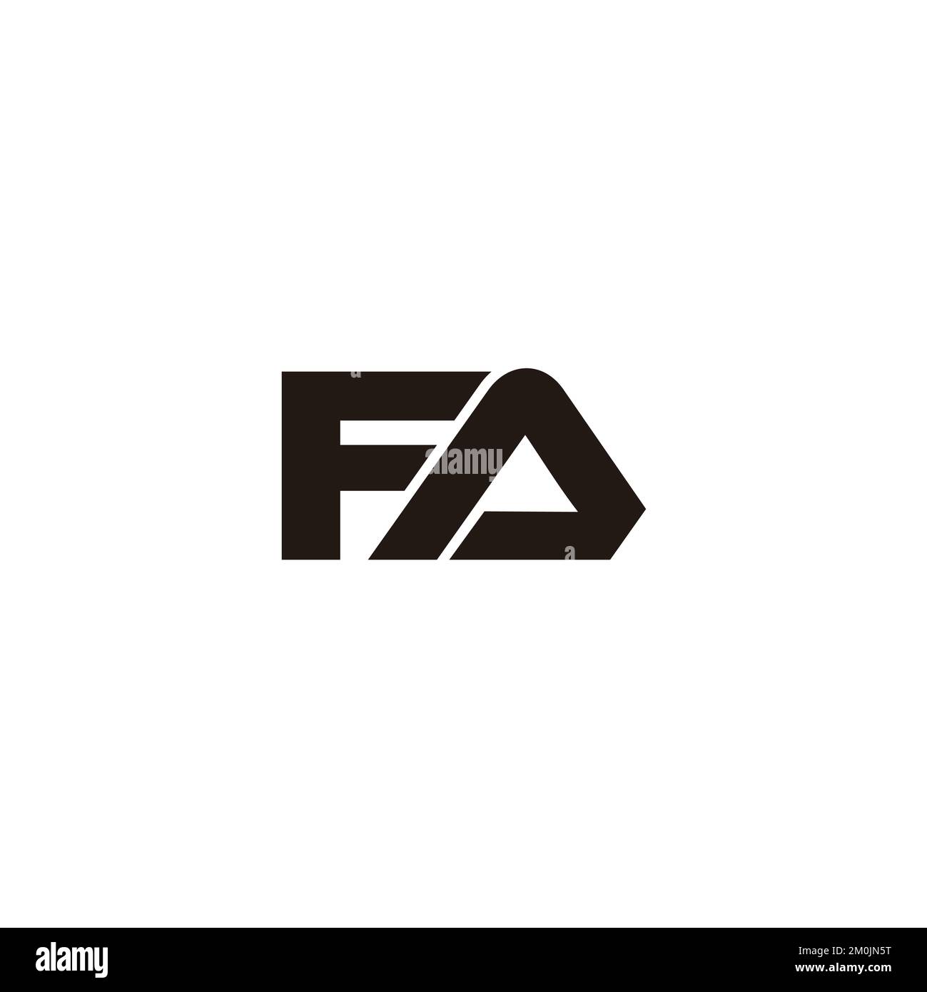 letter fa simple clean geometric line logo vector Stock Vector Image ...