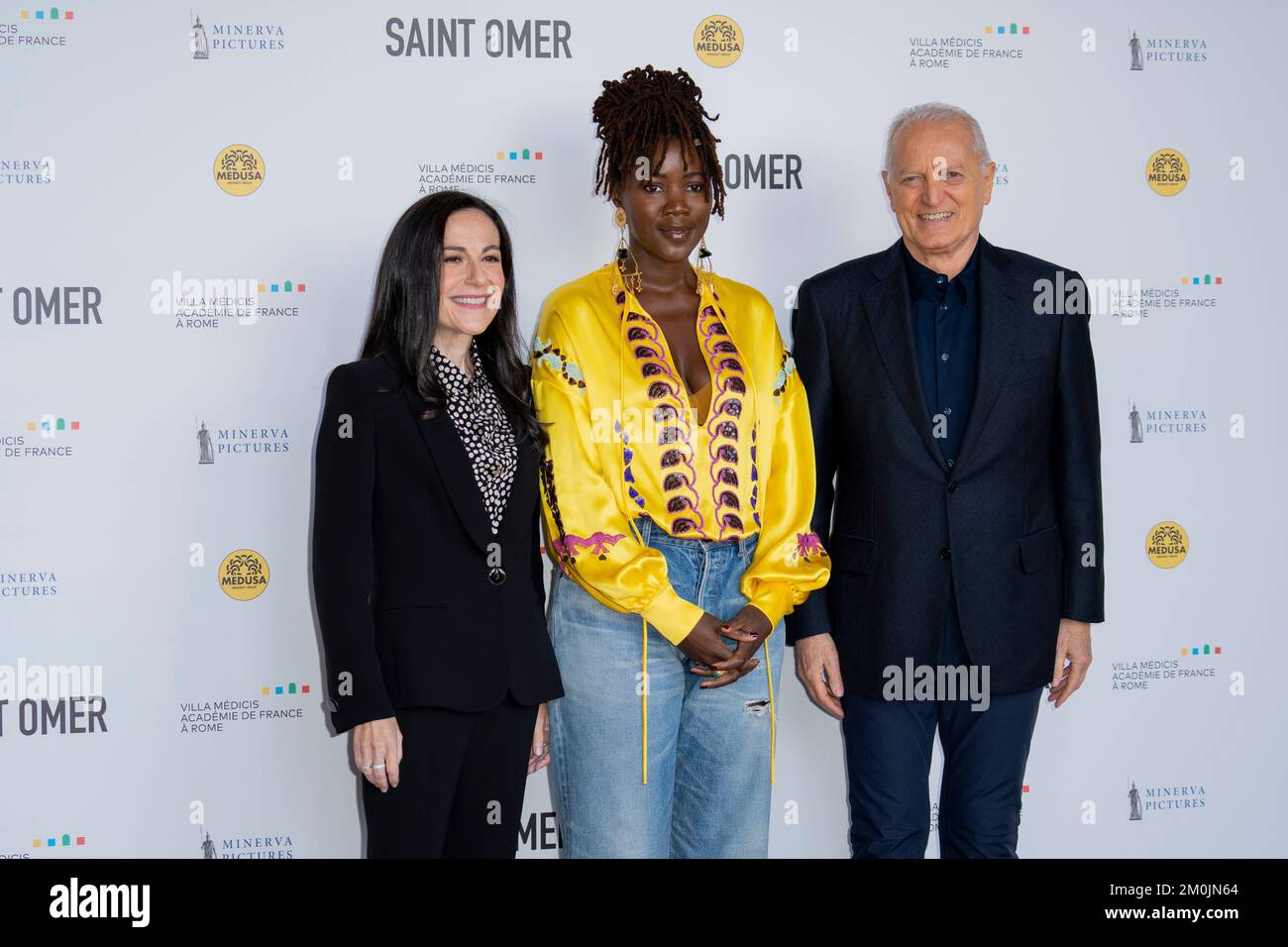 Francesca De Stefano Versace, Alice Diop, Santo Versace attend the ...