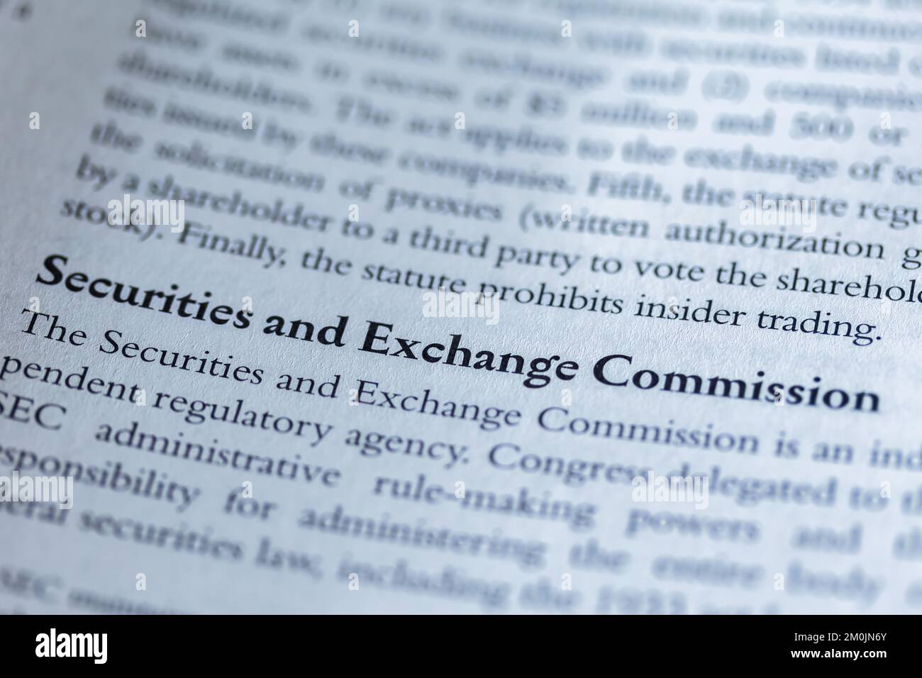 A part referring to Securities and Exchange Commission, SEC, written in ...