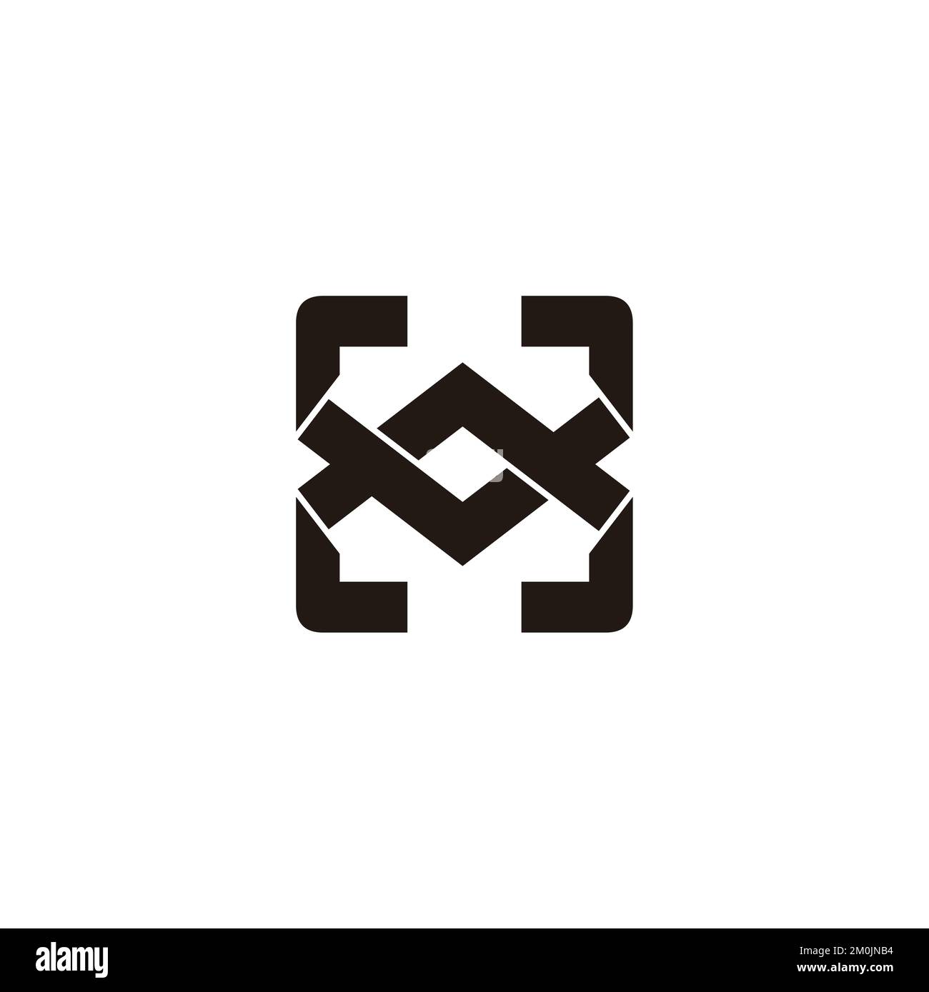 linked home roof abstract letter x logo vector Stock Vector Image & Art ...