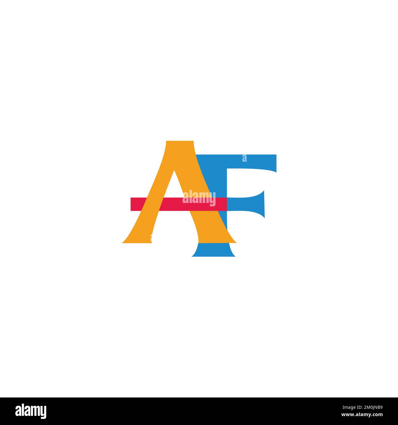 letter af colorful linked font simple mosaic logo vector Stock Vector ...