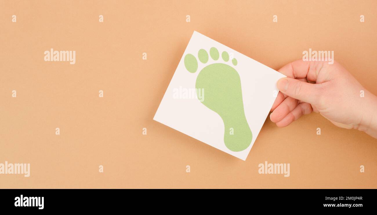 Green co2 footprint, carbon emission, climate change and global warming ...