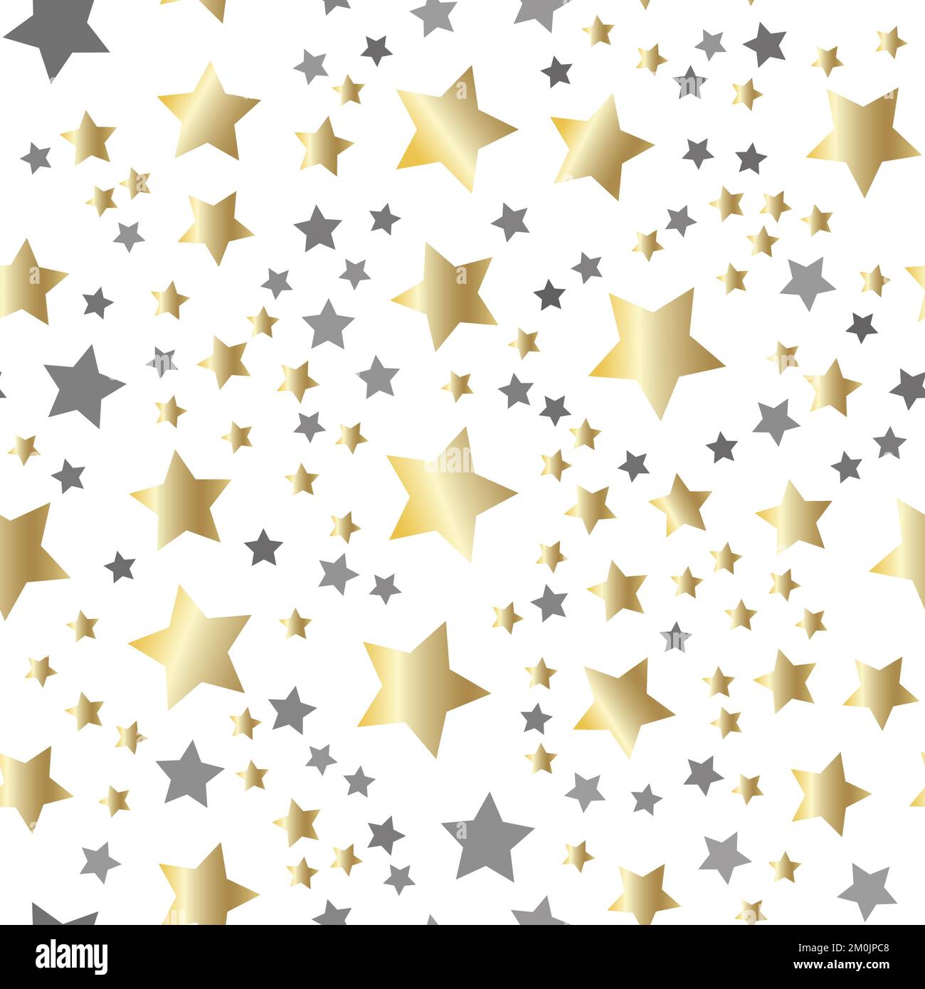 Golden stars background. Night sky seamless pattern Stock Vector Image ...