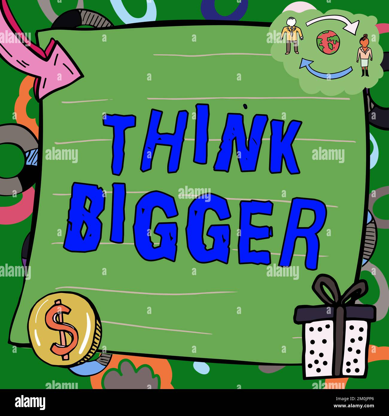 Text caption presenting Think Bigger. Business overview being able to ... Text caption presenting Think Bigger. Business overview being able to ...