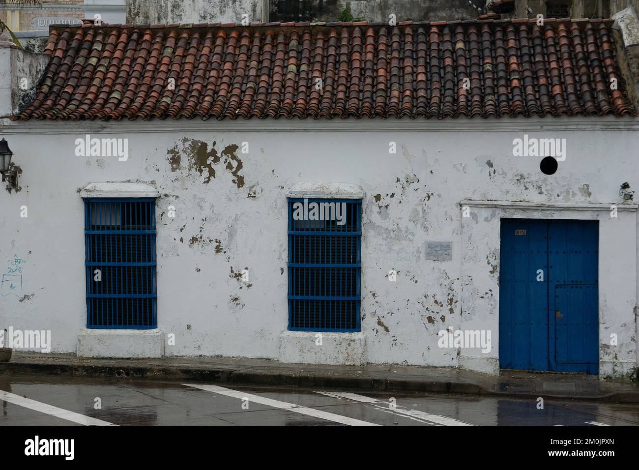 Record rain in Cartagena, Colombia Stock Photo - Alamy
