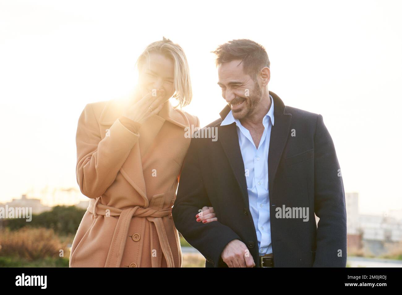 Happy middle couple smiling hi-res stock photography and images - Alamy