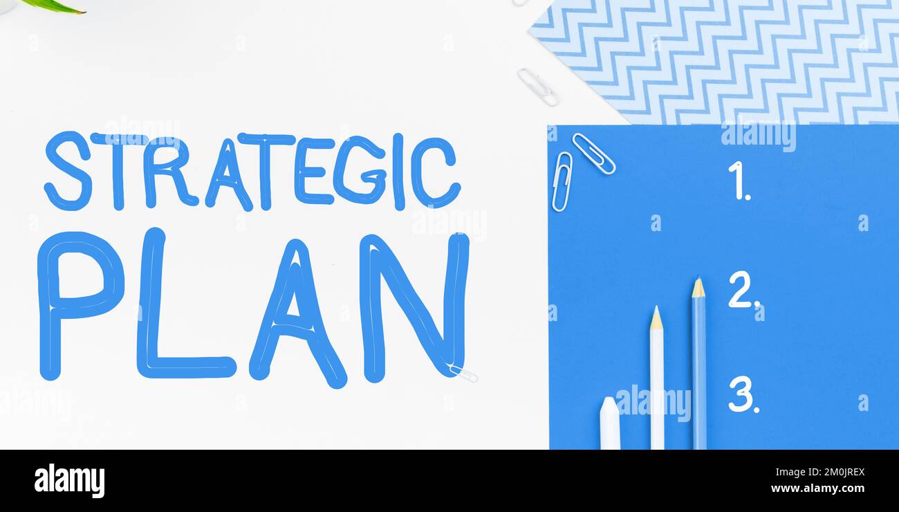 Conceptual display Strategic Plan. Conceptual photo A process of ...