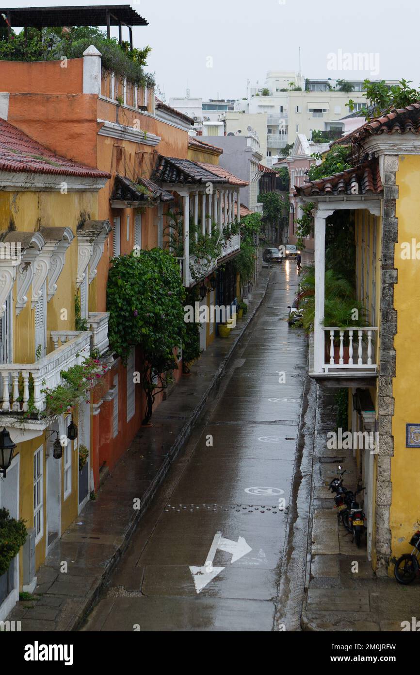 Record rain in Cartagena, Colombia Stock Photo - Alamy