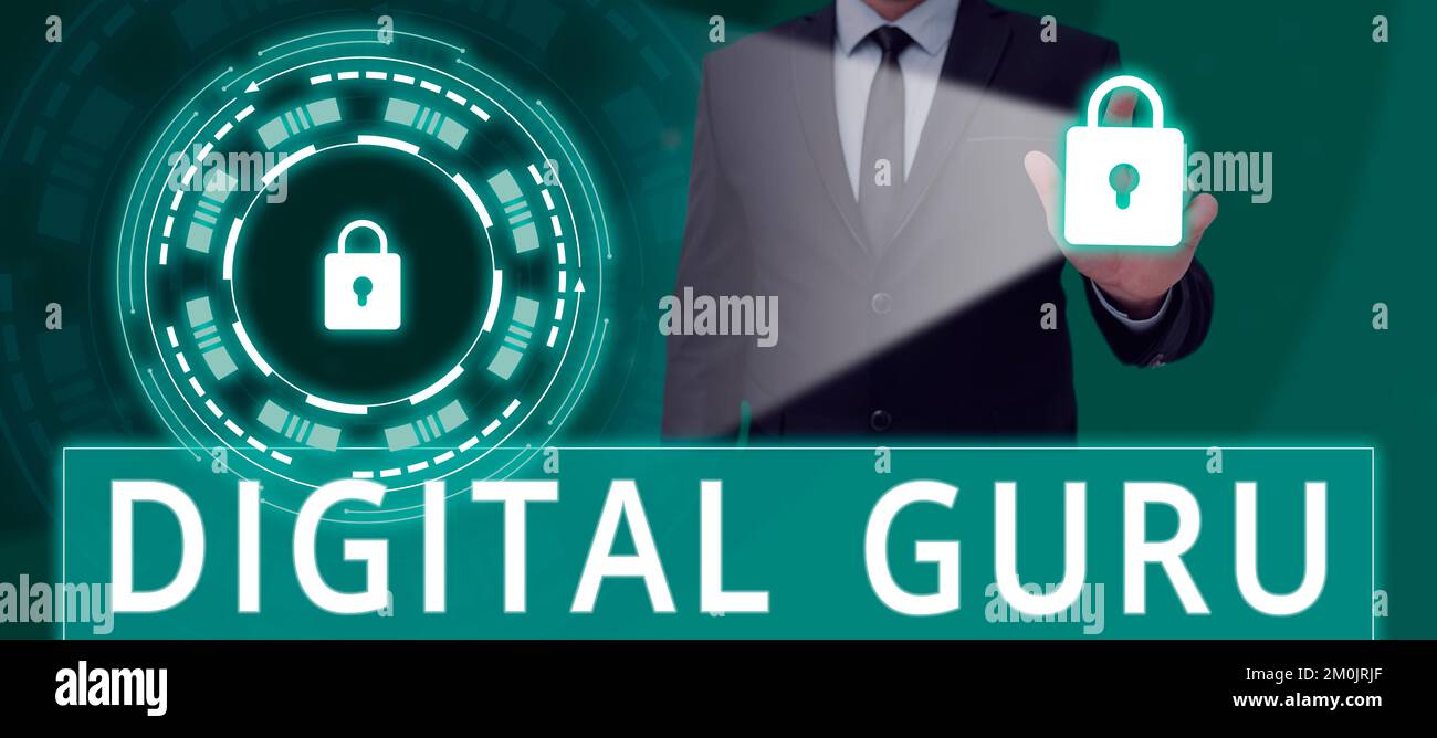 Inspiration showing sign Digital Guru. Business overview teacher and ...
