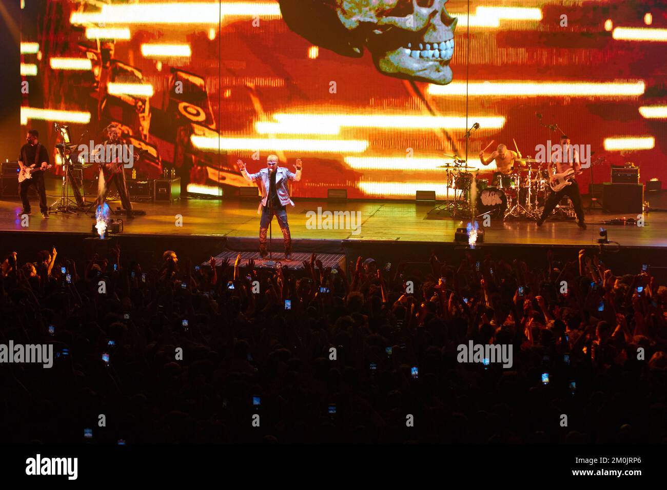 Salmo during the Italian singer Music Concert Salmo - Flop Tour 2022 on ...