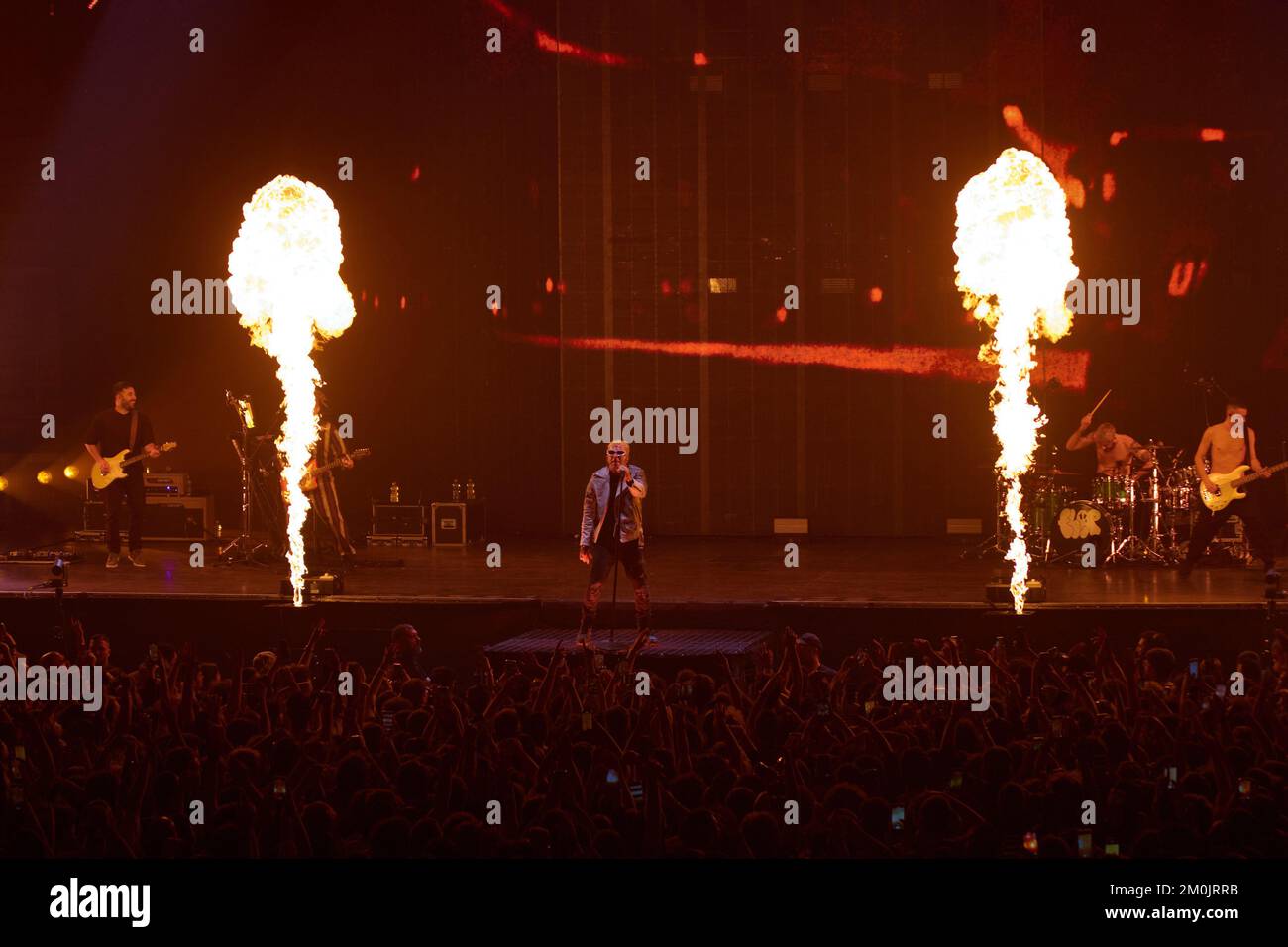 Salmo during the Italian singer Music Concert Salmo - Flop Tour 2022 on ...