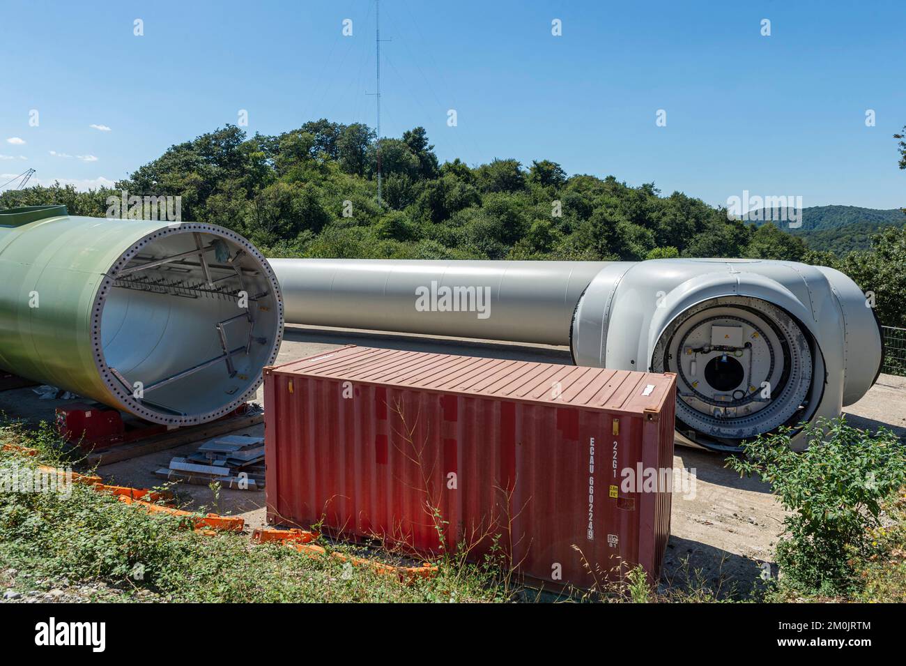 Wind turbines construction site hi-res stock photography and images - Alamy
