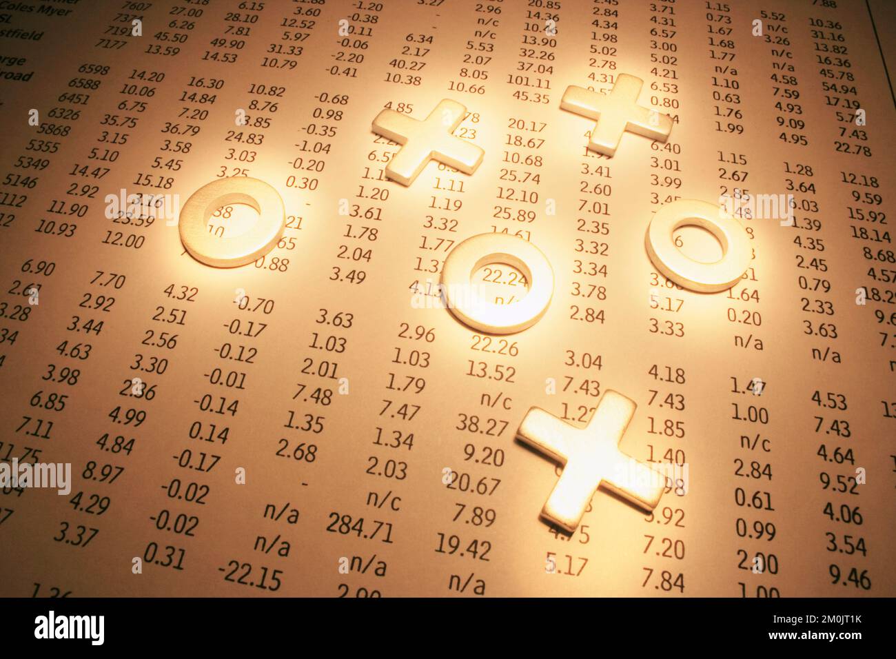 Tic-Tac-Toe Pieces on Stock Page Stock Photo - Alamy Tic-Tac-Toe Pieces on Stock Page Stock Photo - Alamy