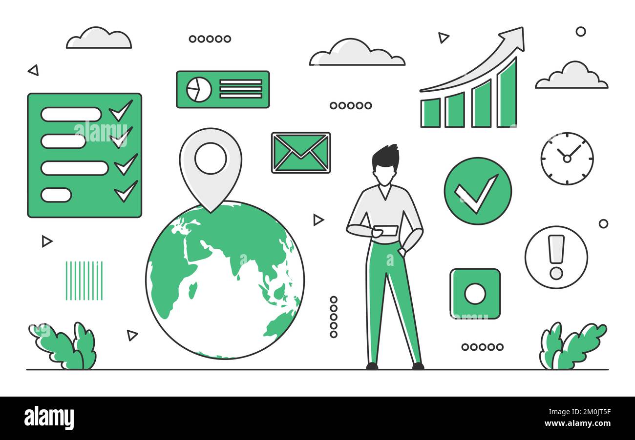 Digital marketing campaign. Smm strategy, marketing statistics, email ...