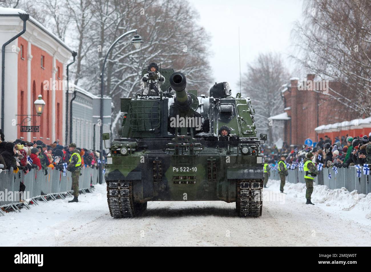 Hamina, Kymenlaakso, Finland. 6th Dec, 2022. The Finnish Defence Forces ...