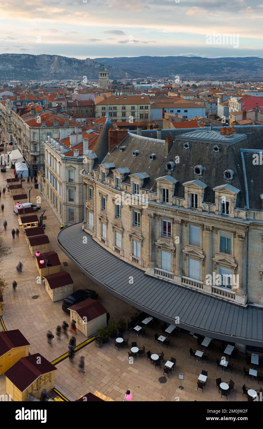 Aerial view of Valence Stock Photo - Alamy