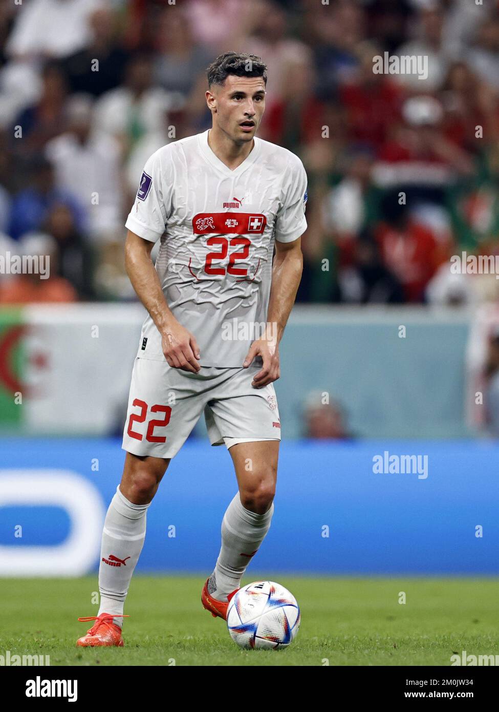 AL DAAYEN - Fabian Schar of Switzerland during the FIFA World Cup Qatar ...