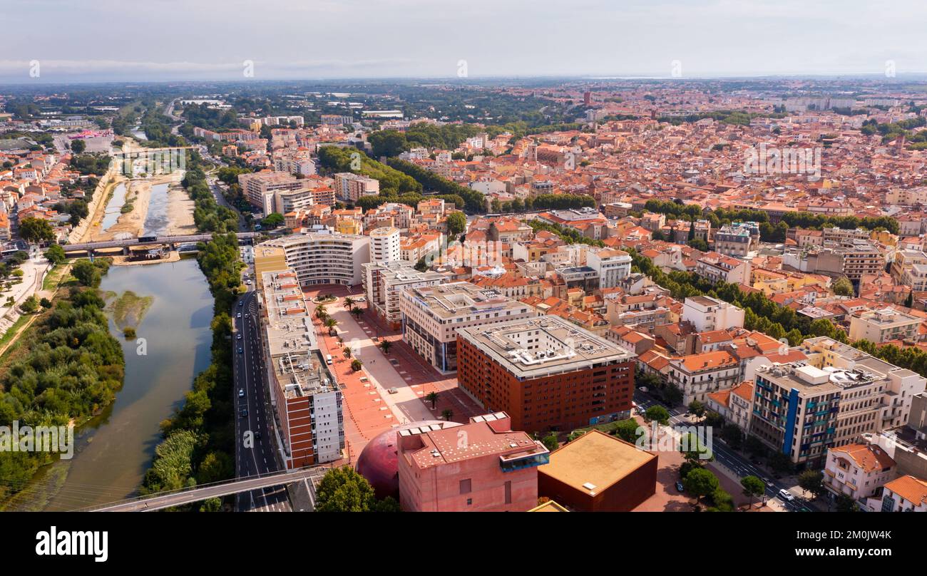 Bird's eye view of Perpignan, France Stock Photo - Alamy