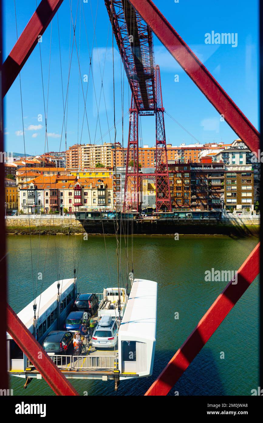 Vizcaya Bridge with gondola Stock Photo - Alamy