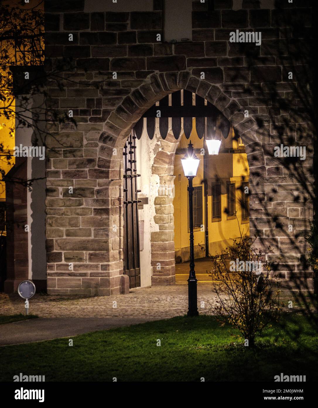 Night in Basel City, Switzerland Stock Photo - Alamy