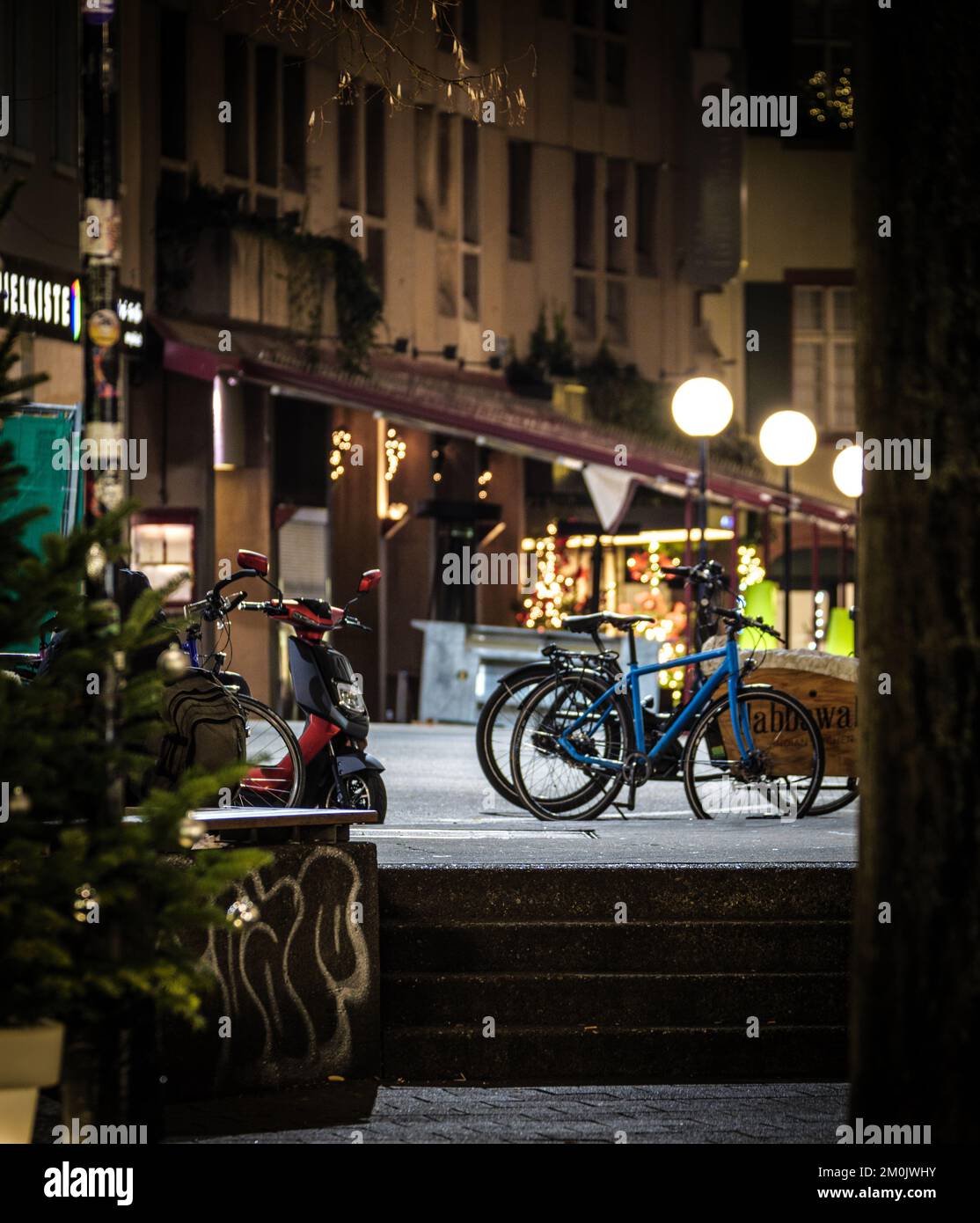 Night in Basel City, Switzerland Stock Photo - Alamy