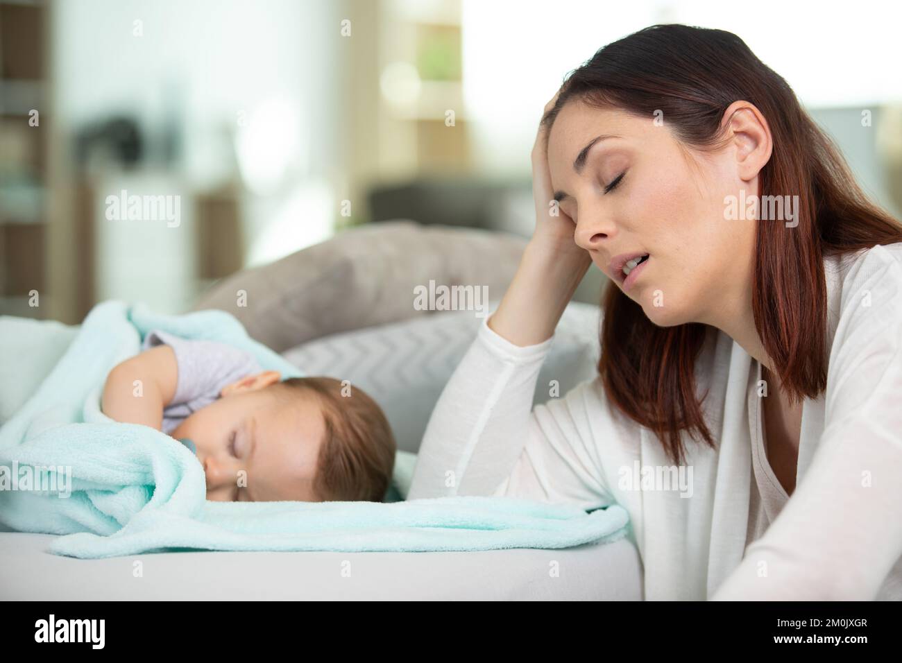 Fatigued mother hi-res stock photography and images - Alamy
