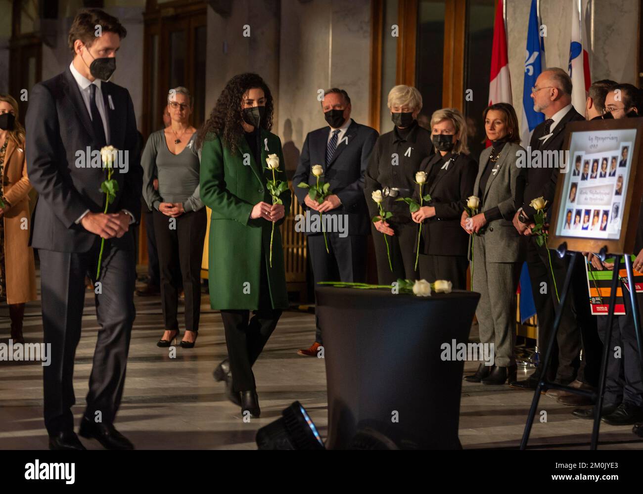 Prime Minister Justin Trudeau and Outremont MP Rachel Bendayan lay ...