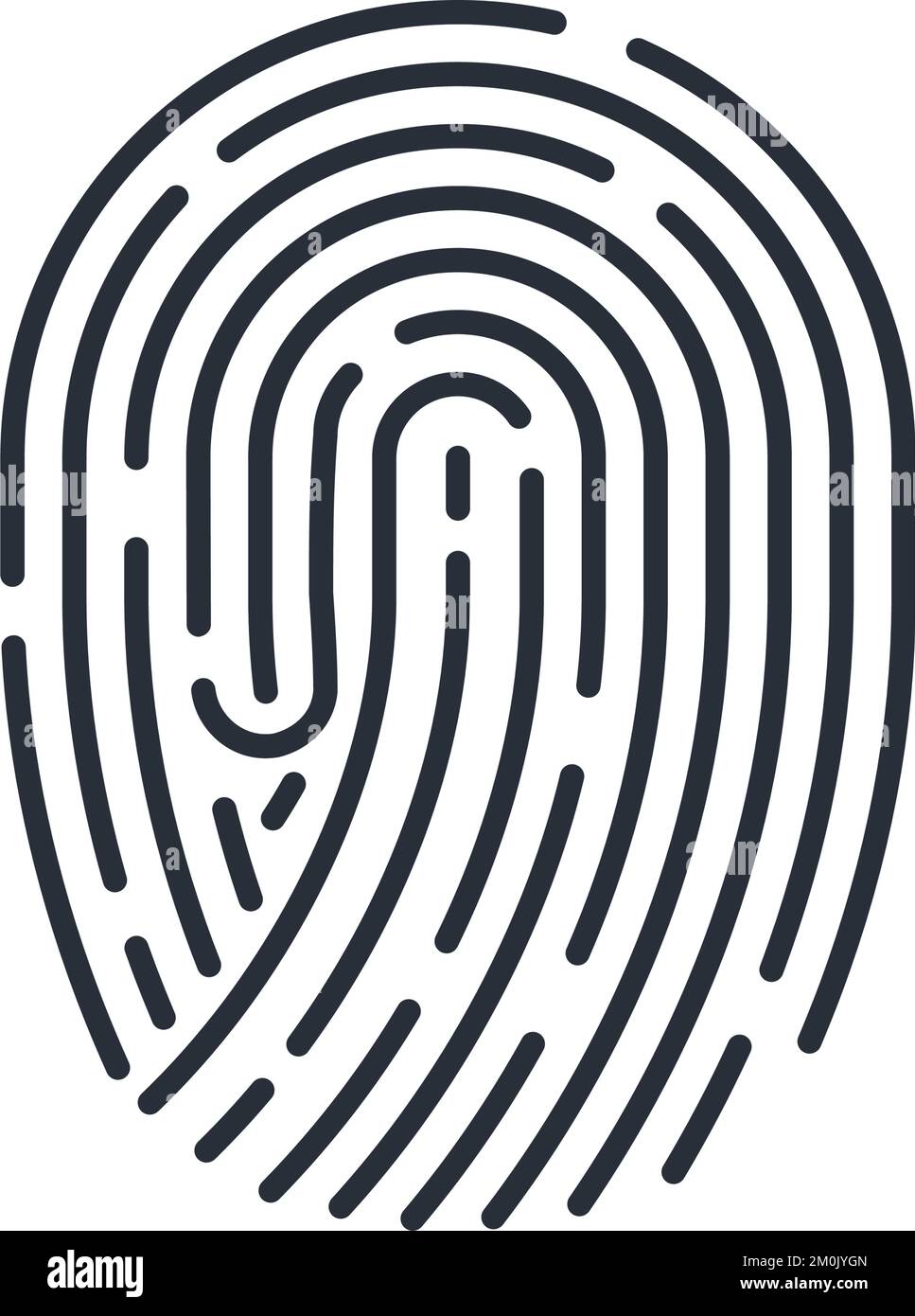 Abstract Fingerprint ID Application Icon. Fingerprint Illustration ...