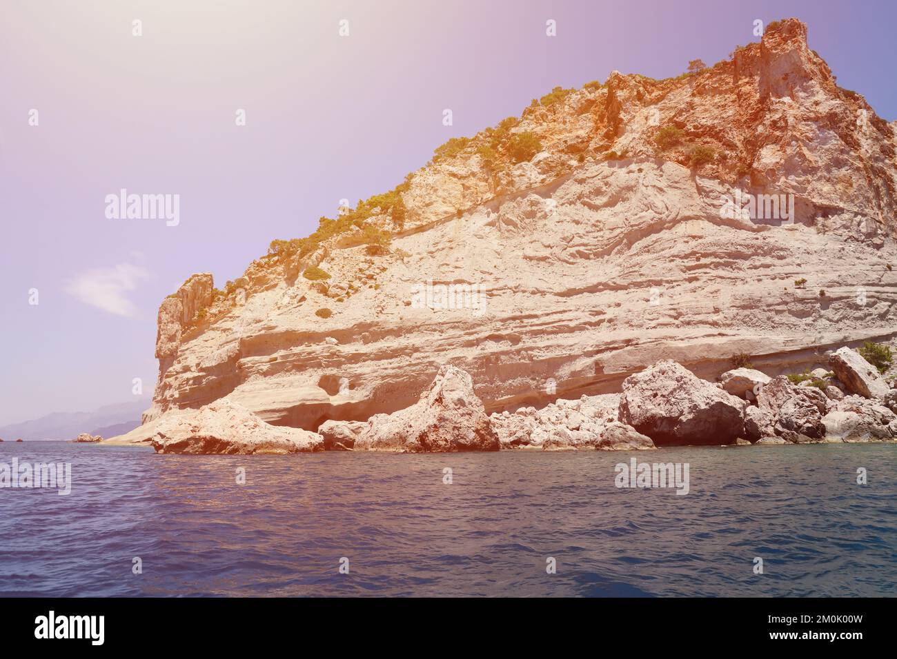 Travel in Turkey Aegean sea and rocks island landscape nature ...