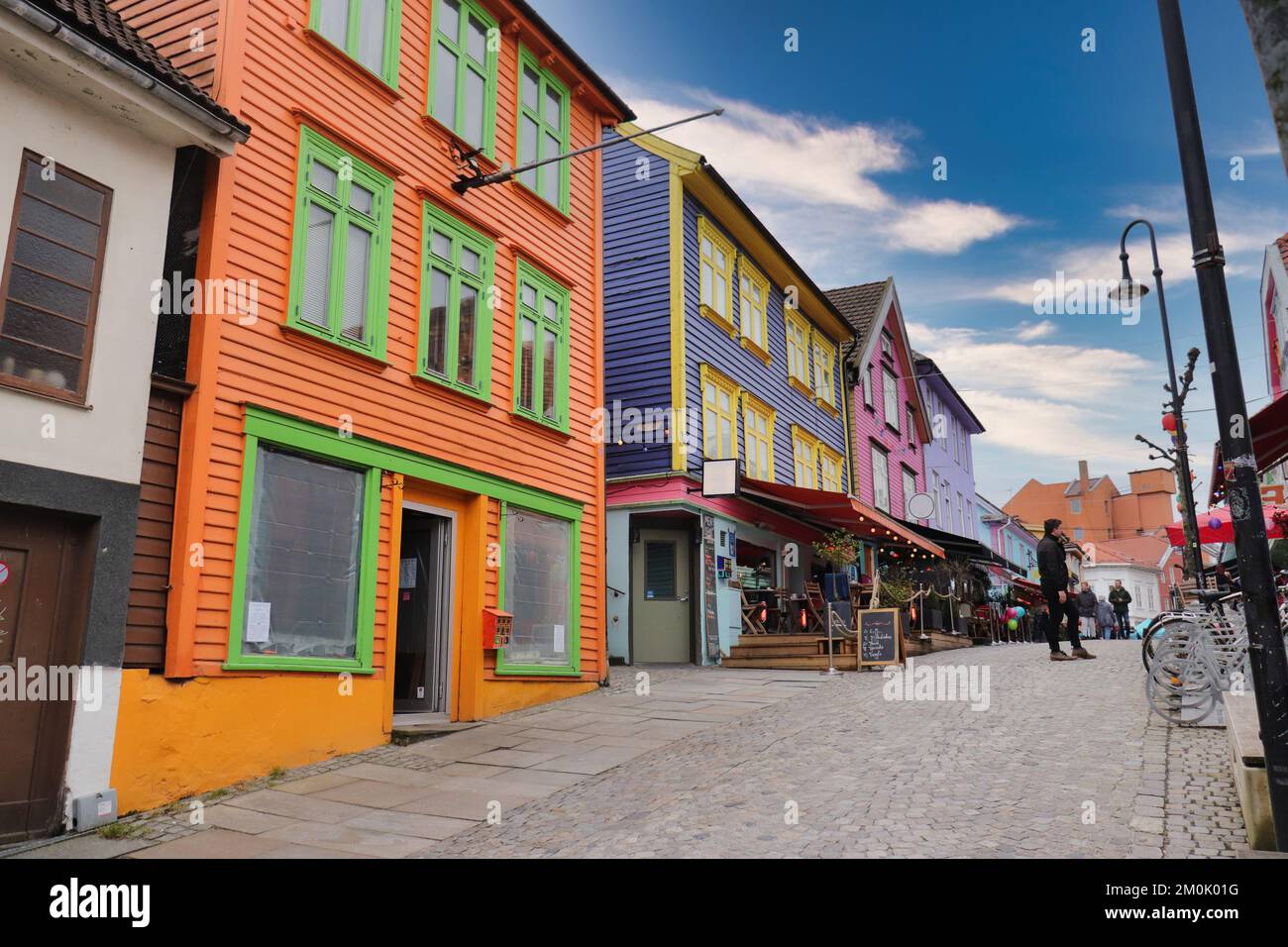 colorful wooden houses in stavanger Stock Photo - Alamy