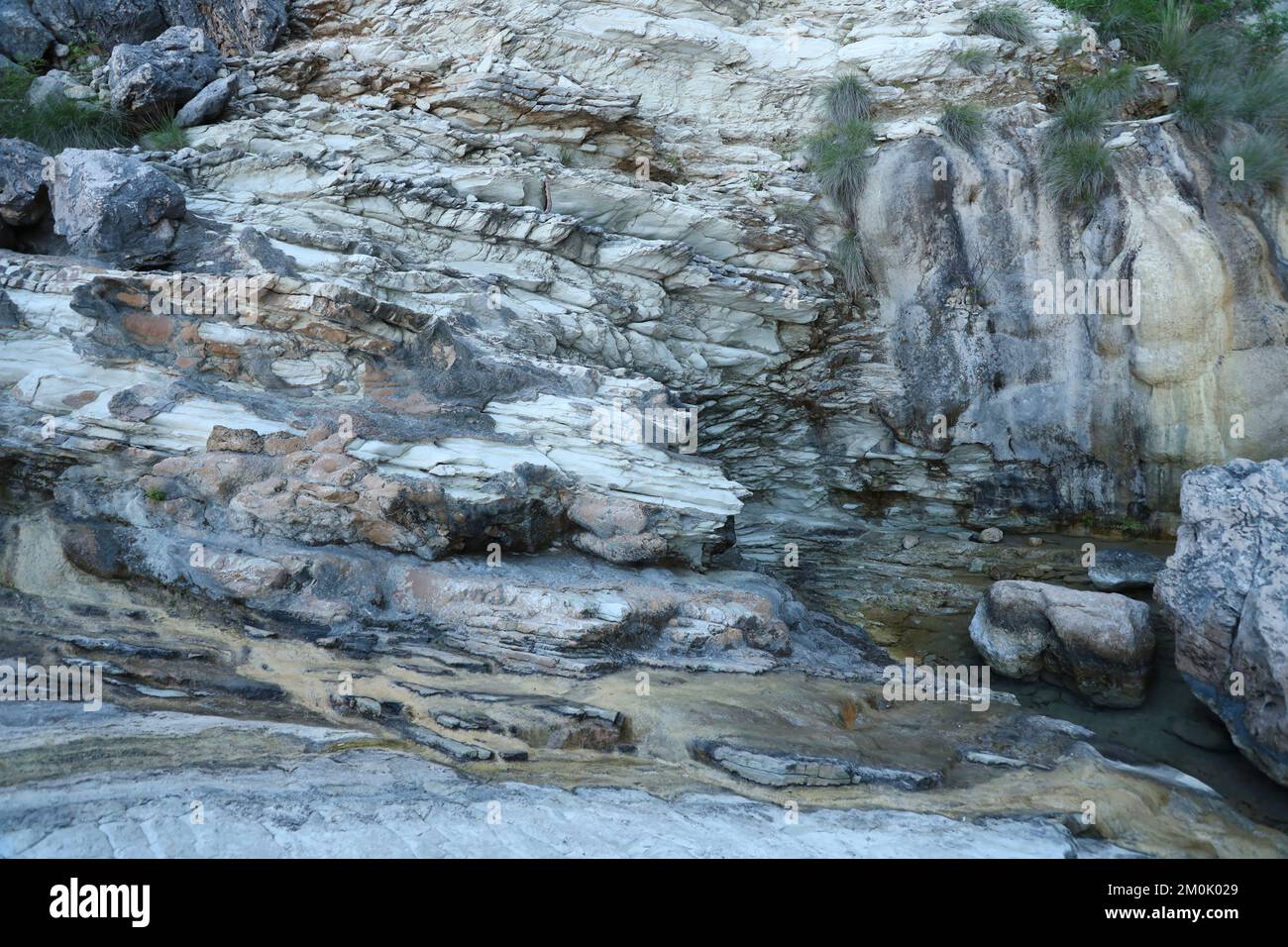 Turkey limestone oldest rocks texture close up in daytime outdoors ...