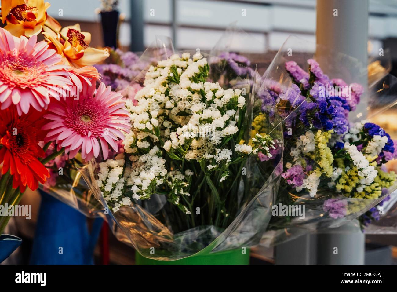 Variety of colorful flowers for decoration Stock Photo - Alamy
