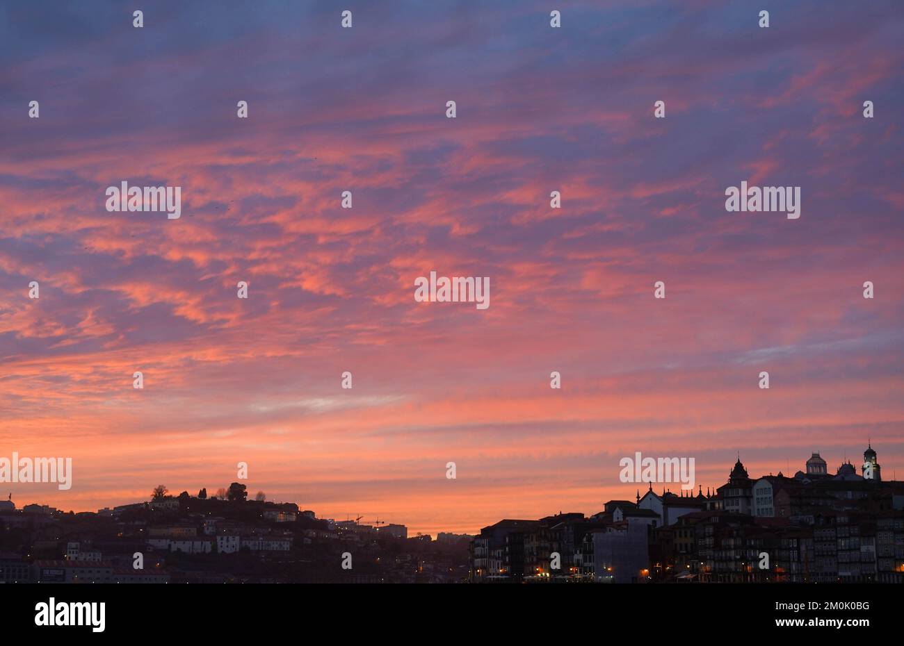 Beautiful sunset in a European fishing village Stock Photo - Alamy