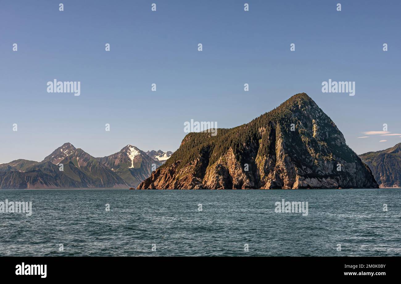 Resurrection Bay, Alaska, USA - July 22, 2011: Landscape with 1 ...