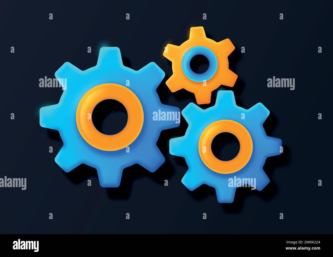 3d machine gears clock vector hi-res stock photography and images - Alamy