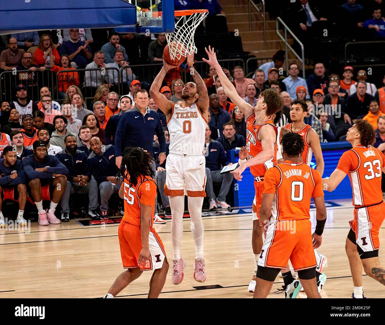New York City, US, Dec 6, 2022. Texas Longhorns forward Timmy Allen (0 ...