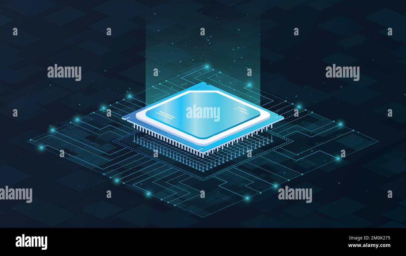 Quantum computer concept Stock Vector Image & Art - Alamy