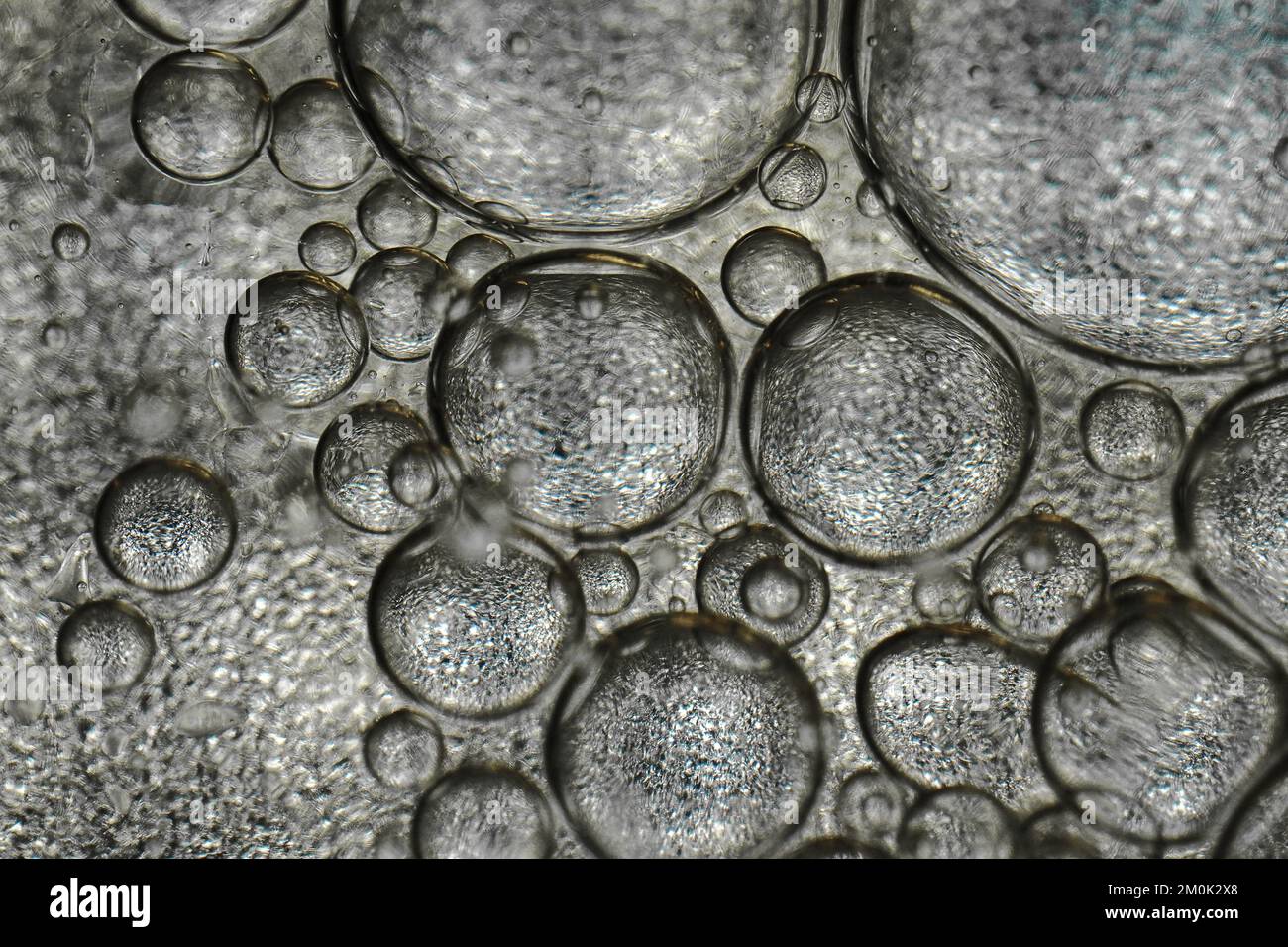 Oil Bubbles that look like cells in the body Stock Photo - Alamy