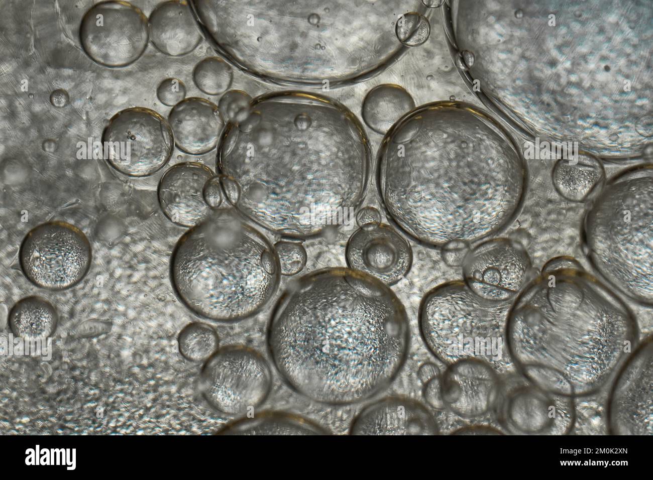 Oil Bubbles that look like cells in the body Stock Photo - Alamy