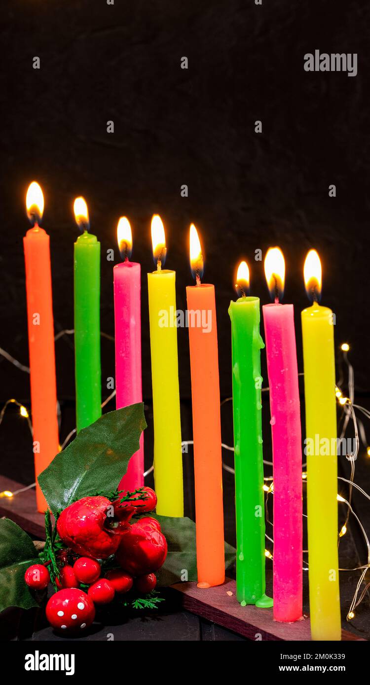 Day of the candles, traditional Colombian festival Stock Photo - Alamy