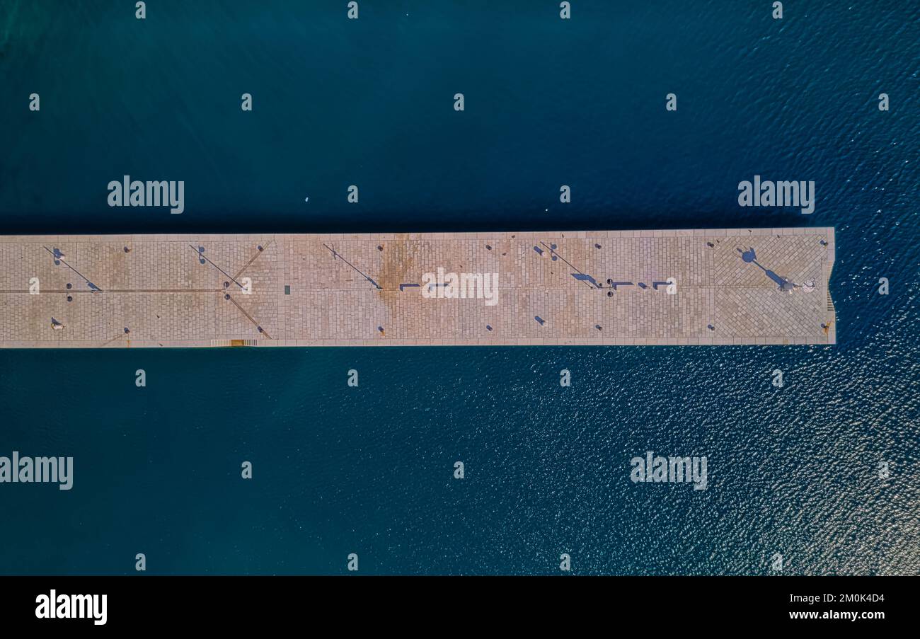 Breakwater aerial view in Cres old town Stock Photo - Alamy