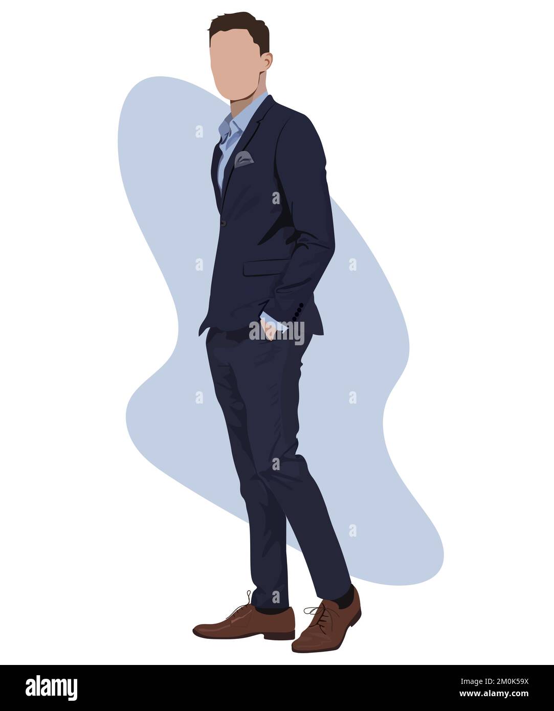 Stylish male businessman in a business suit on an interesting ...