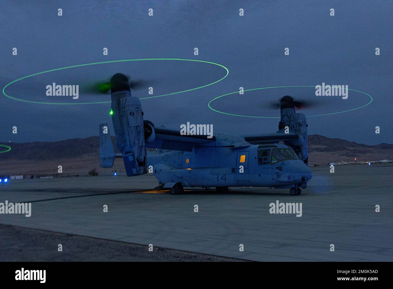 A U.S. Marine Corps MV-22B Osprey with Marine Medium Tilt Rotor ...