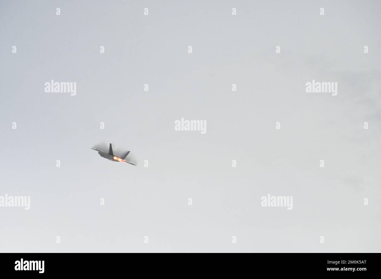 Lt. Col Deloney, 302nd Fighter Squadron F-22 Raptor pilot, taking off ...