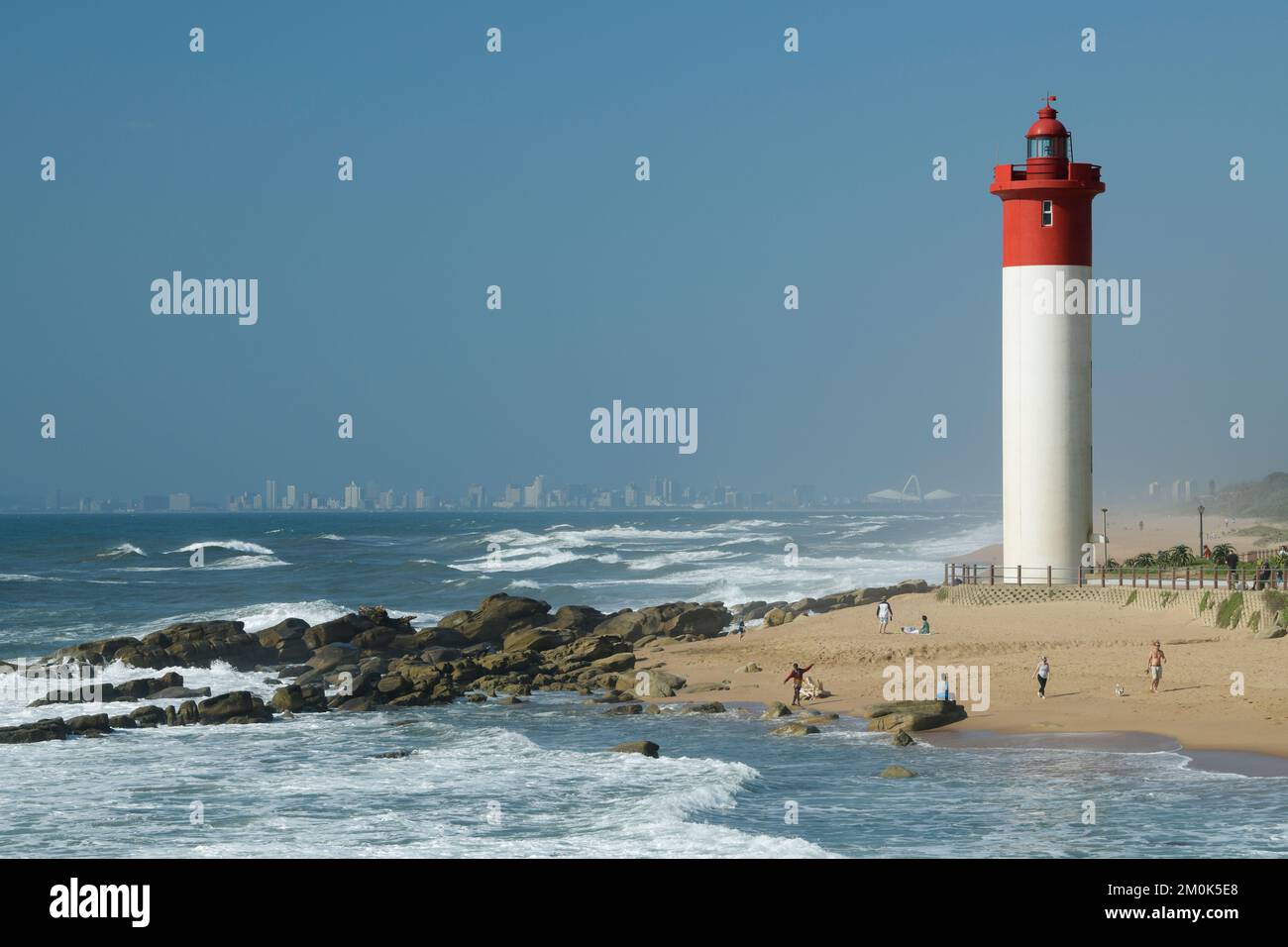 Beautiful seaside landscape, vacation travel destination, Umhlanga ...
