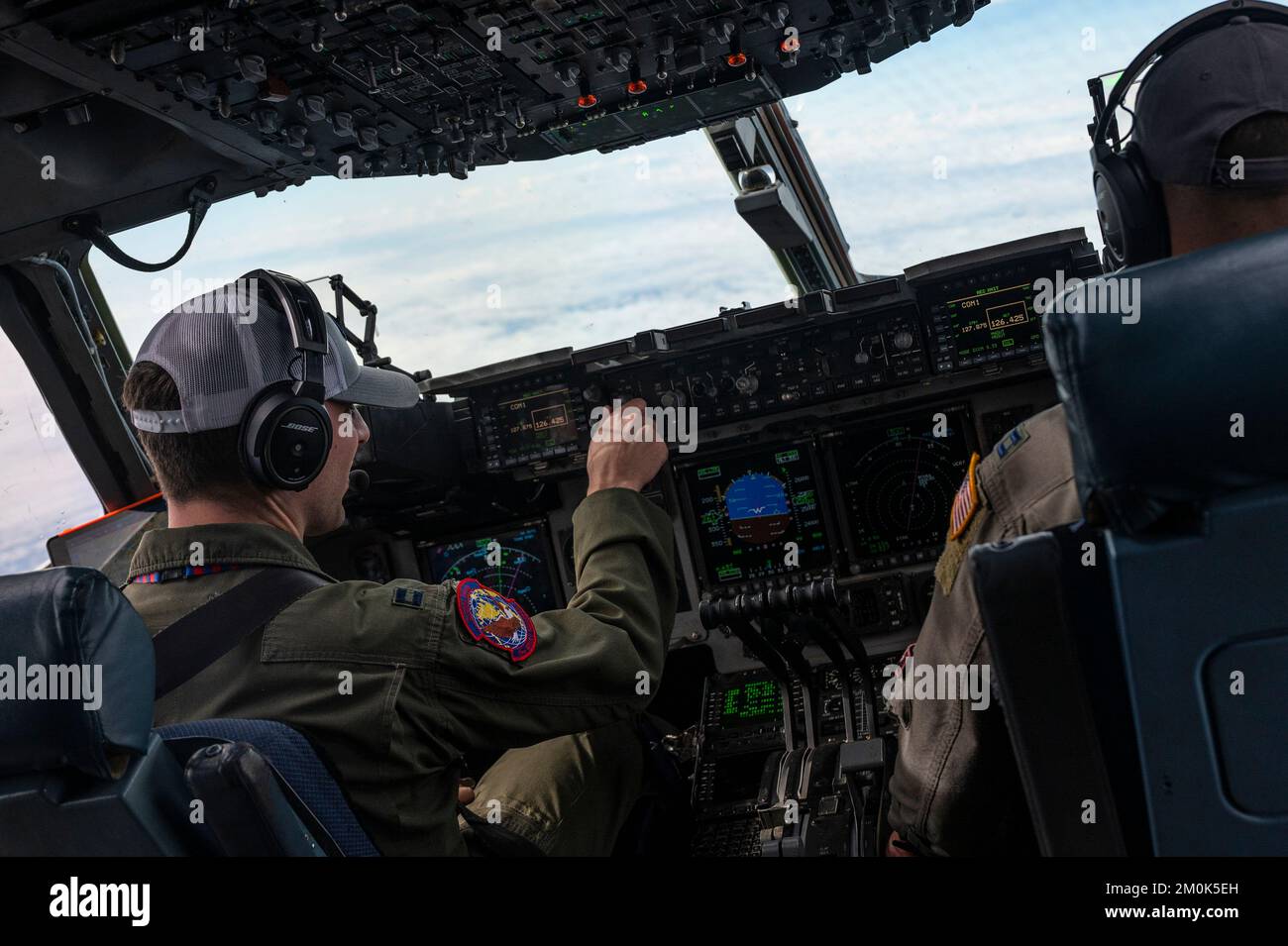 U.S. Air Force Capts. Spencer Dewey, left, and Garrett Mason, pilots ...
