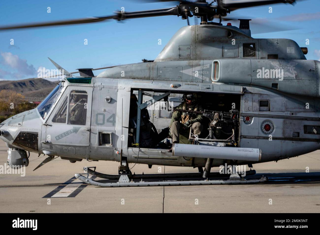 A U.S. Marine Corps UH-1Y Venom with Marine Light Attack Helicopter ...