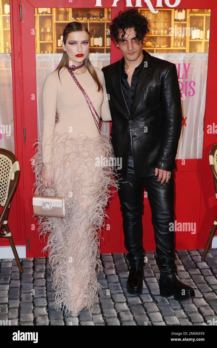 Camille Razat and Etienne Baret attend the "Emily In Paris" by Netflix ...