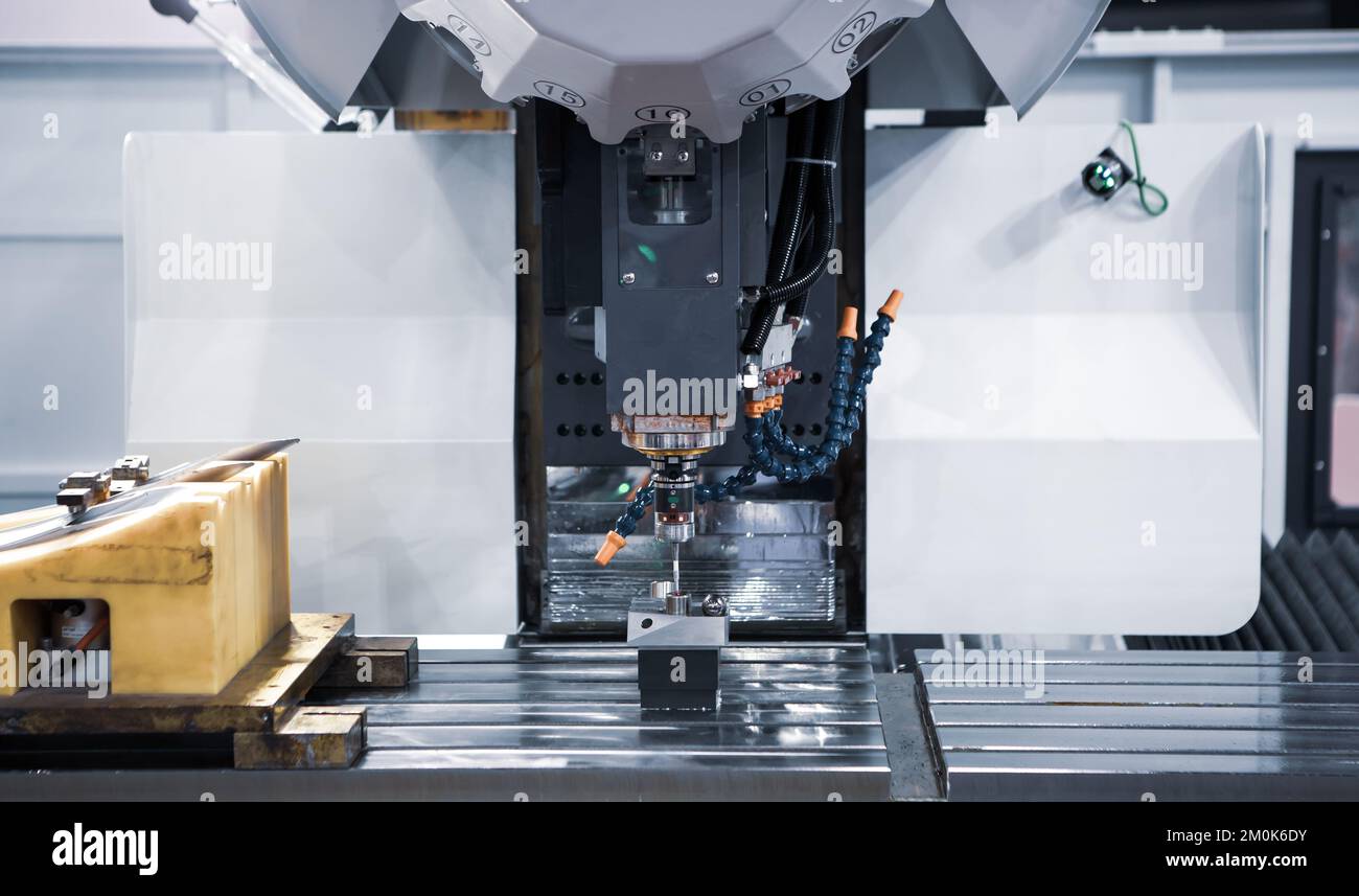 Modern industry high precision CNC machining center measuring workpiece ...