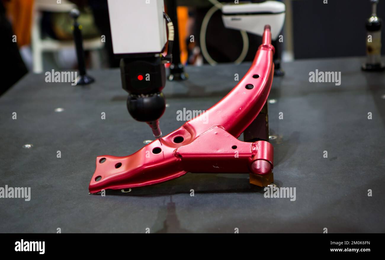 CMM Coordinate Measuring Machine probe measuring workpiece in ...